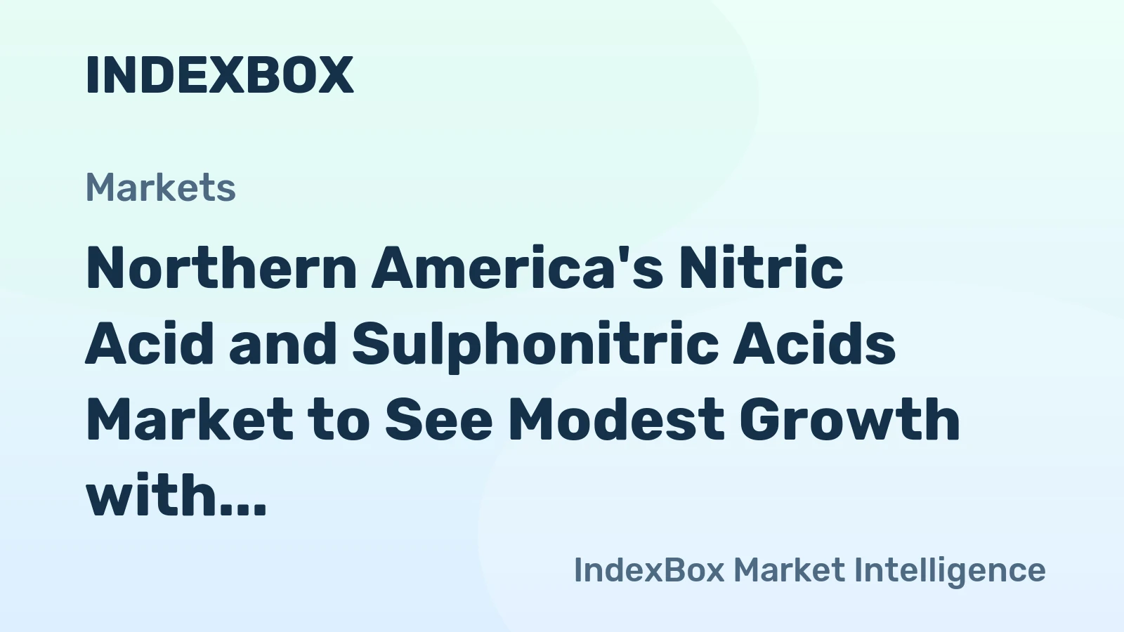 Northern America's Nitric Acid and Sulphonitric Acids Market to See Modest Growth with Forecasted CAGR of +0.5% from 2024 to 2035