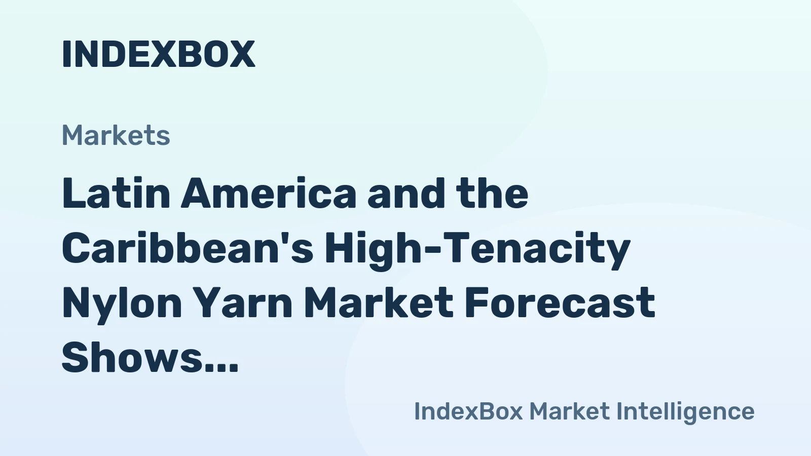 Latin America and the Caribbean's High-Tenacity Nylon Yarn Market Forecast Shows Steady Growth With 0.4% CAGR