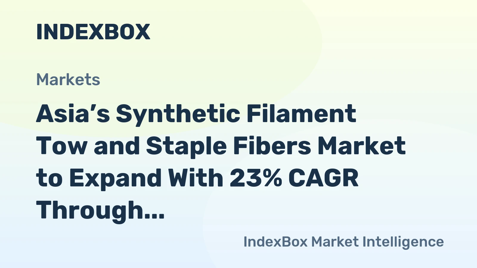 Asia’s Synthetic Filament Tow and Staple Fibers Market to Expand With 23% CAGR Through 2035