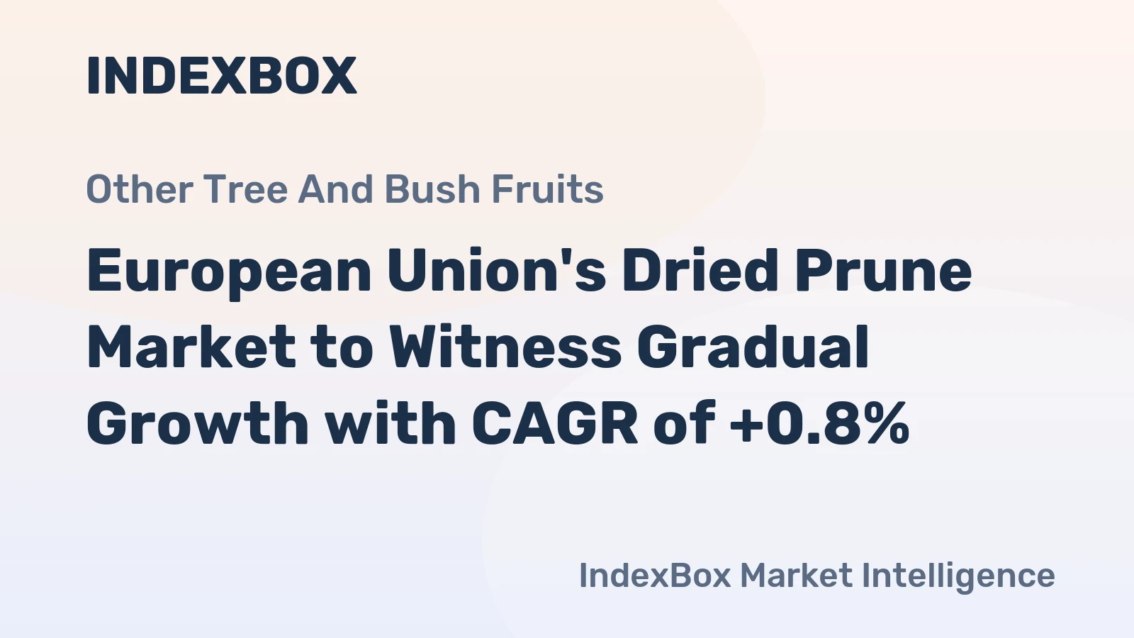 European Union's Dried Prune Market to Witness Gradual Growth with CAGR of +0.8%