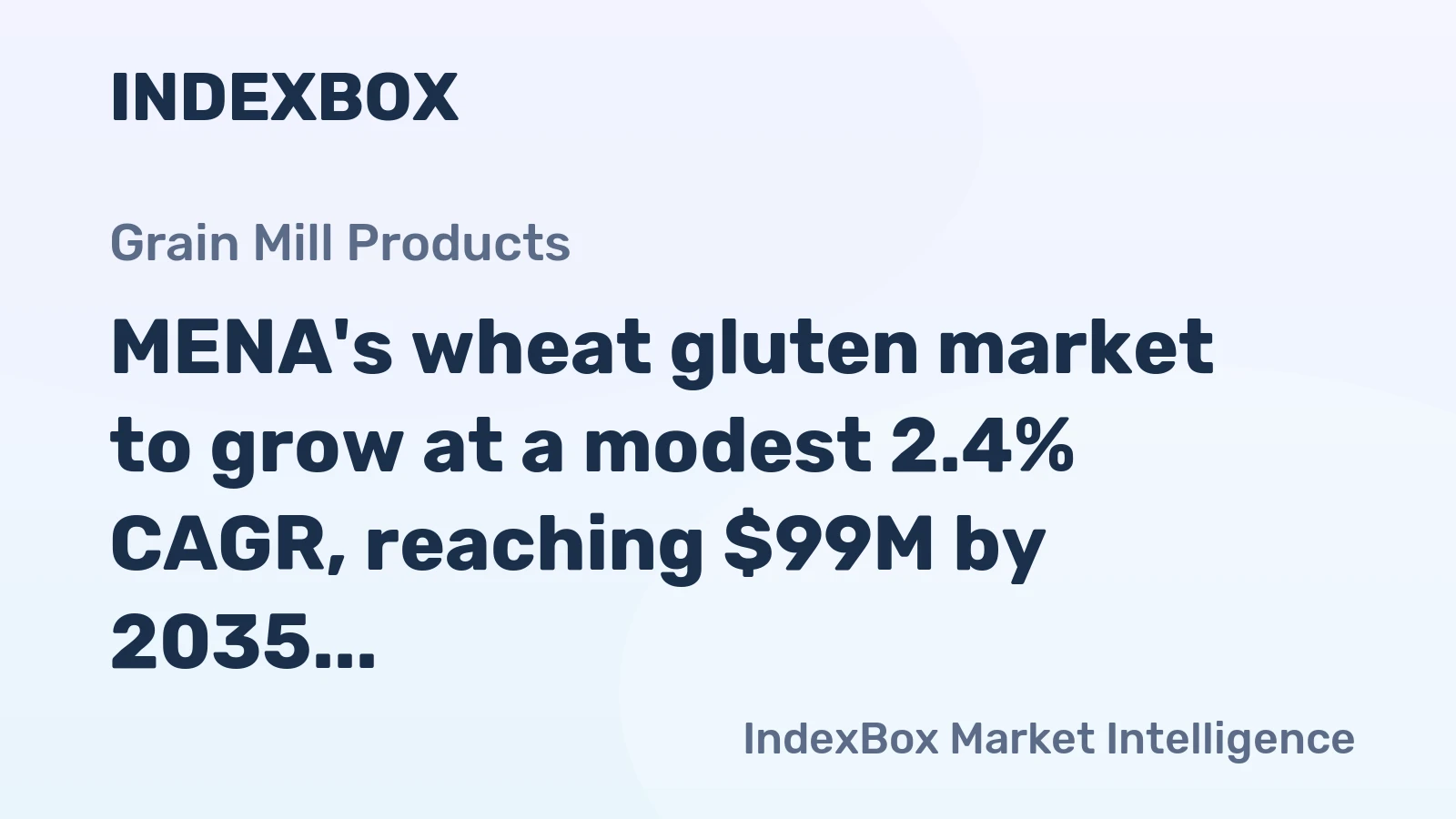 MENA's wheat gluten market to grow at a modest 2.4% CAGR, reaching $99M by 2035, driven by sustained demand despite a forecasted deceleration in volume growth.