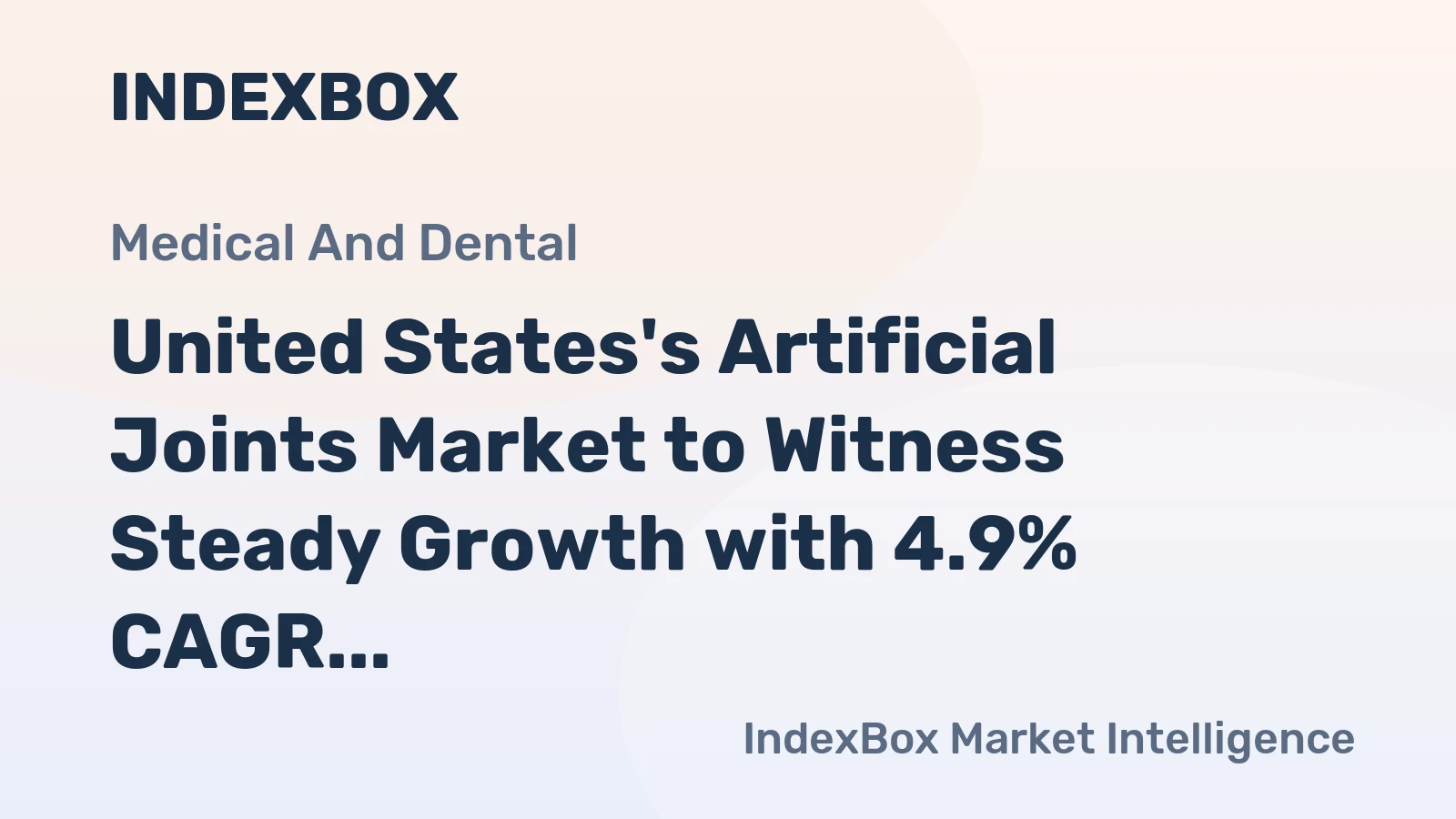 United States's Artificial Joints Market to Witness Steady Growth with 4.9% CAGR through 2035, Reaching $9.4B in Value