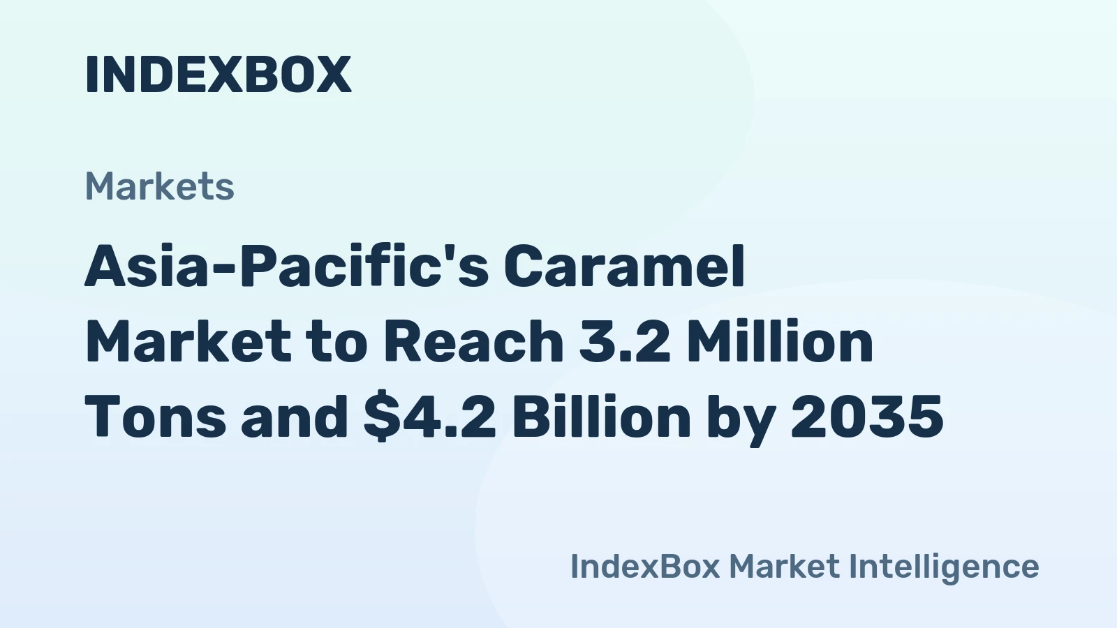 Asia-Pacific's Caramel Market to Reach 3.2 Million Tons and $4.2 Billion by 2035