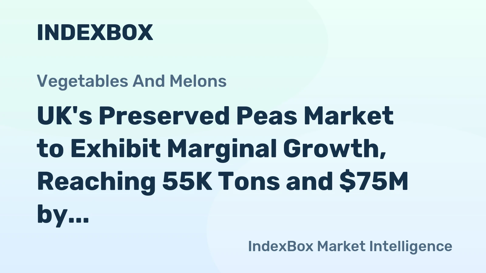 UK's Preserved Peas Market to Exhibit Marginal Growth, Reaching 55K Tons and $75M by 2035