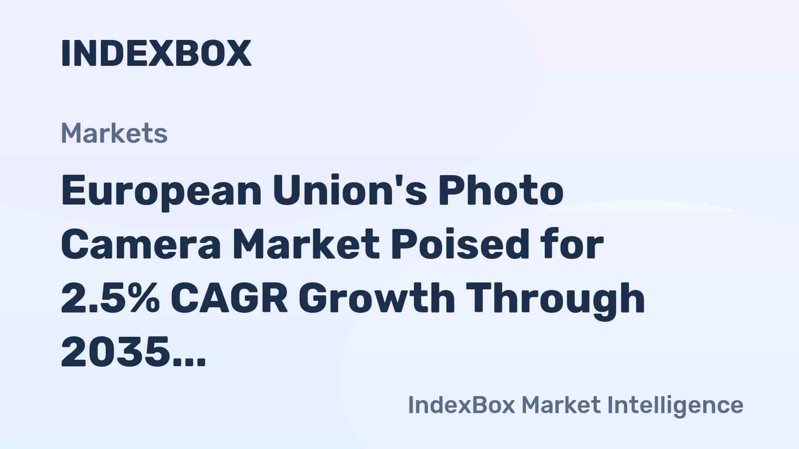 European Union's Photo Camera Market Poised for 2.5% CAGR Growth Through 2035
