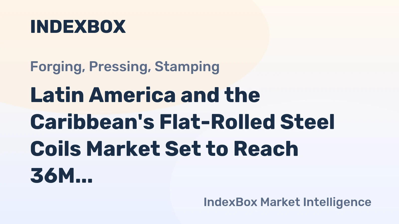 Latin America and the Caribbean's Flat-Rolled Steel Coils Market Set to Reach 36M Tons and $29.1B by 2035