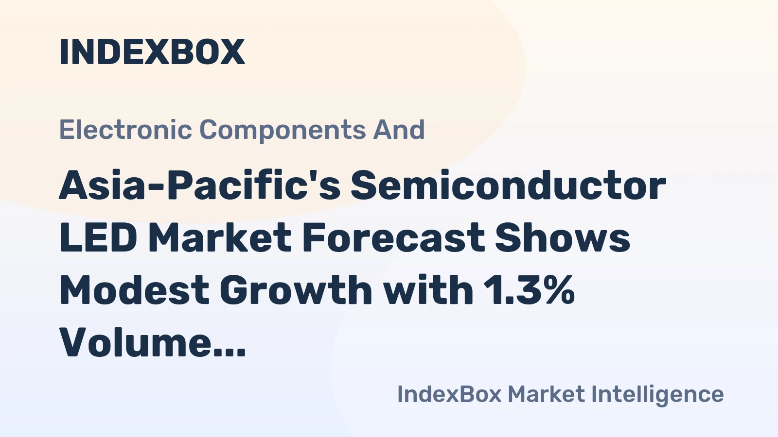 Asia-Pacific's Semiconductor LED Market Forecast Shows Modest Growth with 1.3% Volume CAGR Through 2035