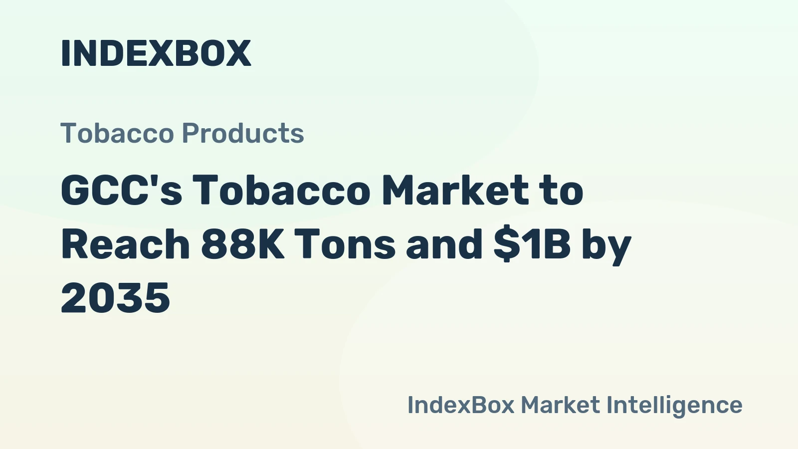 GCC's Tobacco Market to Reach 88K Tons and $1B by 2035