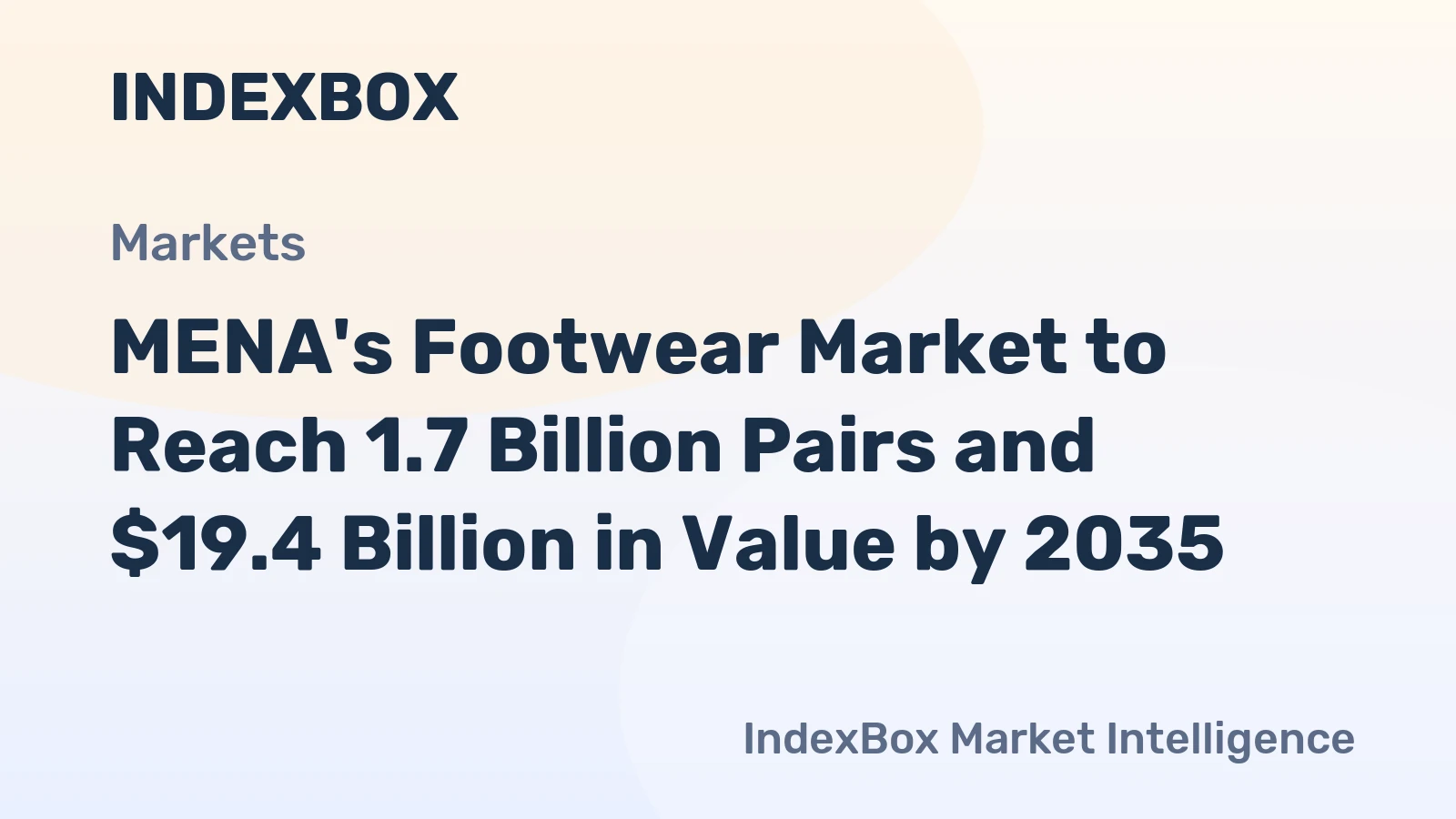 MENA's Footwear Market to Reach 1.7 Billion Pairs and $19.4 Billion in Value by 2035