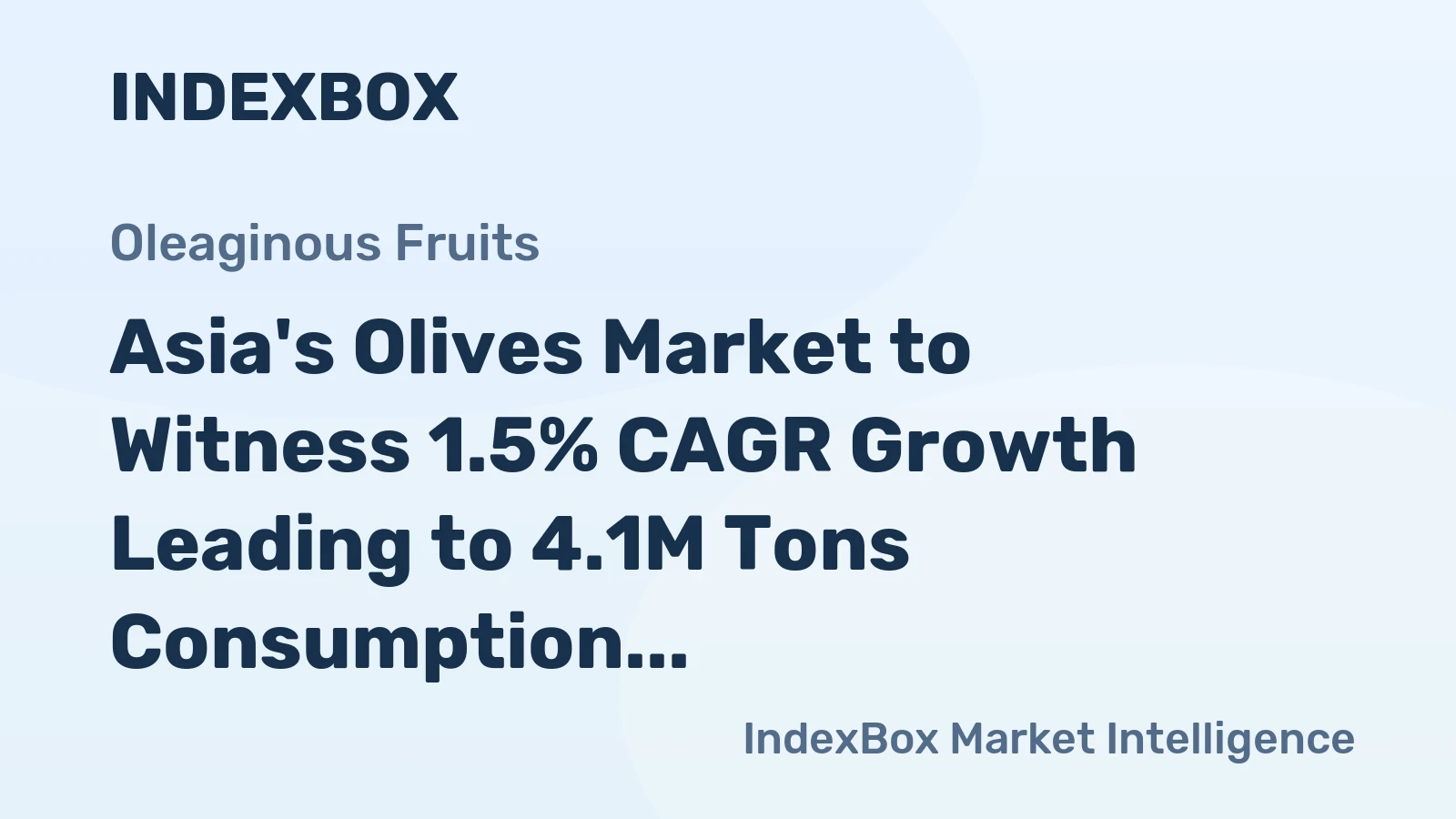 Asia's Olives Market to Witness 1.5% CAGR Growth Leading to 4.1M Tons Consumption by 2035
