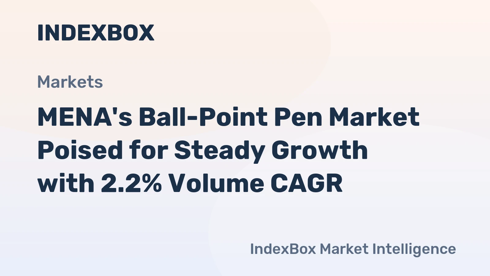 MENA's Ball-Point Pen Market Poised for Steady Growth with 2.2% Volume CAGR