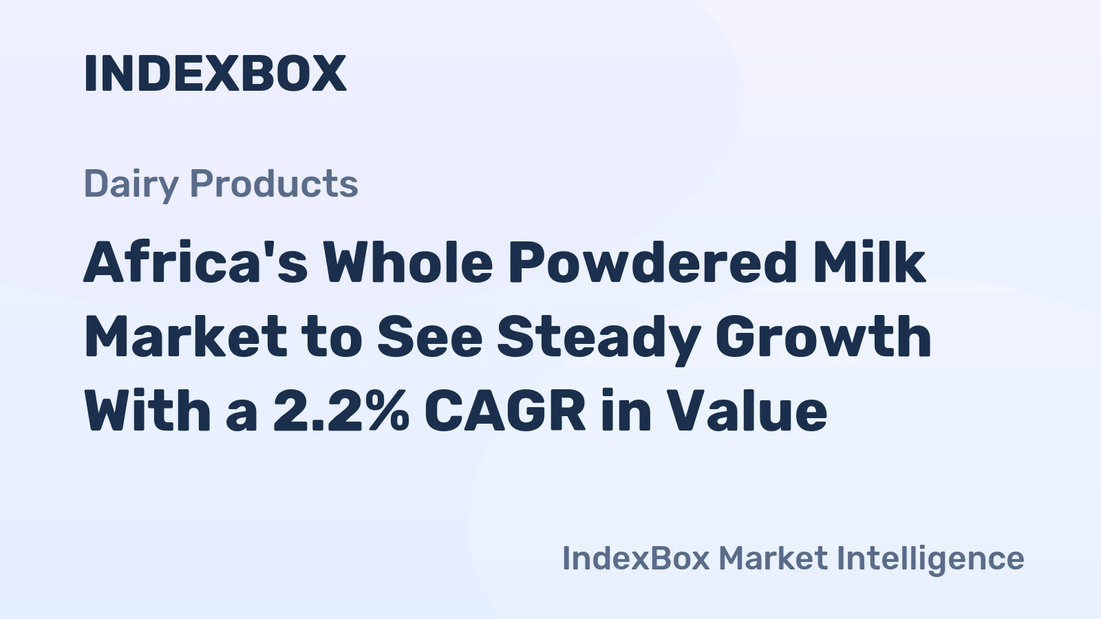 Africa's Whole Powdered Milk Market to See Steady Growth With a 2.2% CAGR in Value