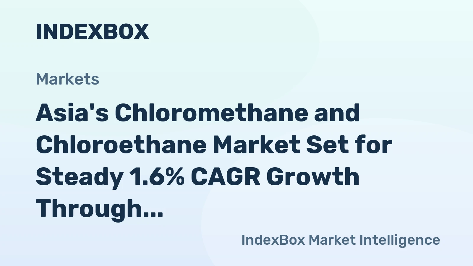 Asia's Chloromethane and Chloroethane Market Set for Steady 1.6% CAGR Growth Through 2035
