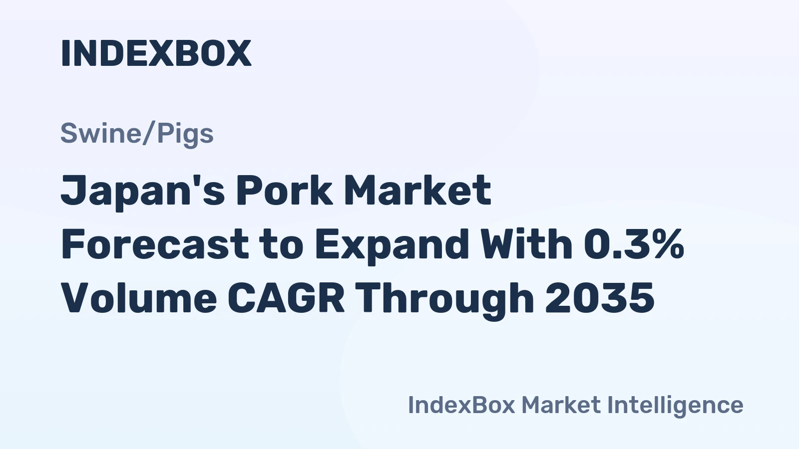 Japan's Pork Market Forecast to Expand With 0.3% Volume CAGR Through 2035