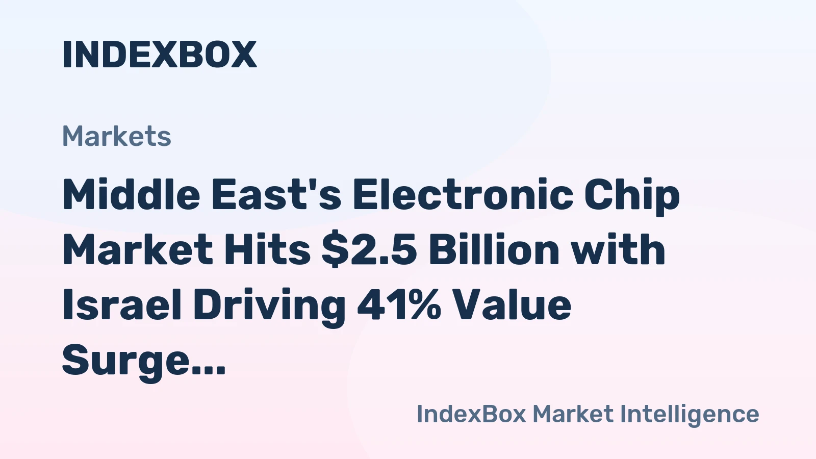 Middle East's Electronic Chip Market Hits $2.5 Billion with Israel Driving 41% Value Surge