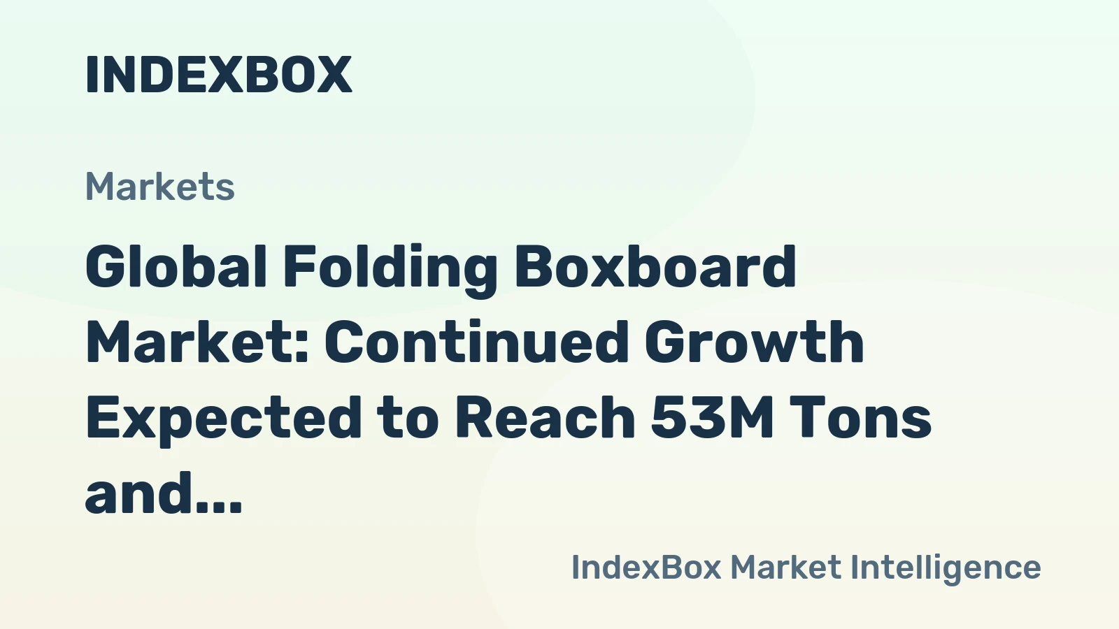 Global Folding Boxboard Market: Continued Growth Expected to Reach 53M Tons and $74.7B by 2035