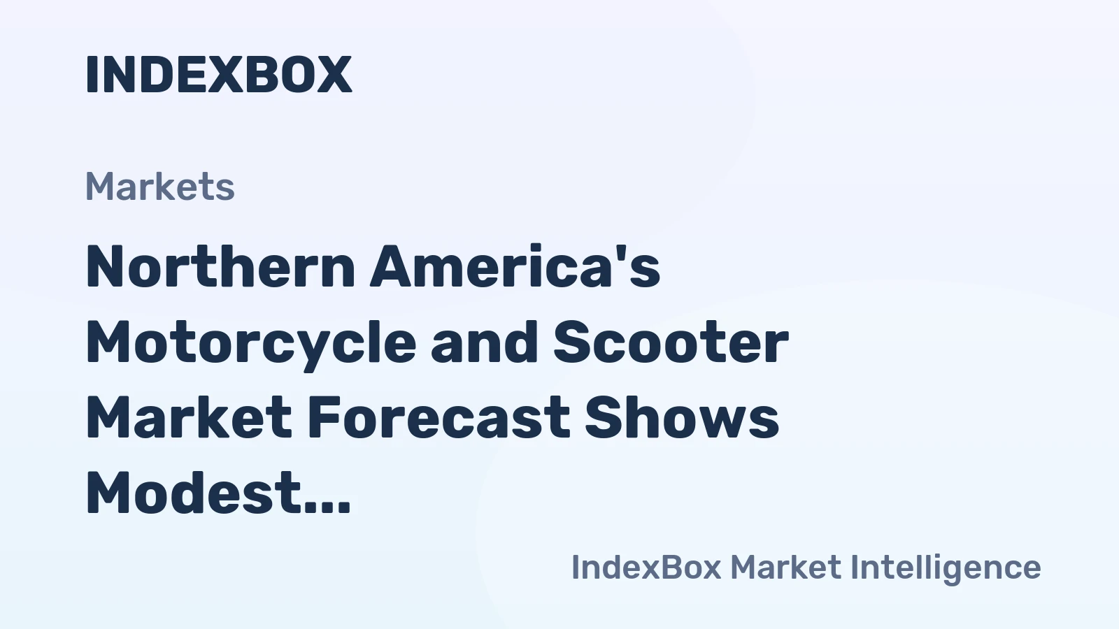 Northern America's Motorcycle and Scooter Market Forecast Shows Modest Growth With a 0.6% Volume CAGR