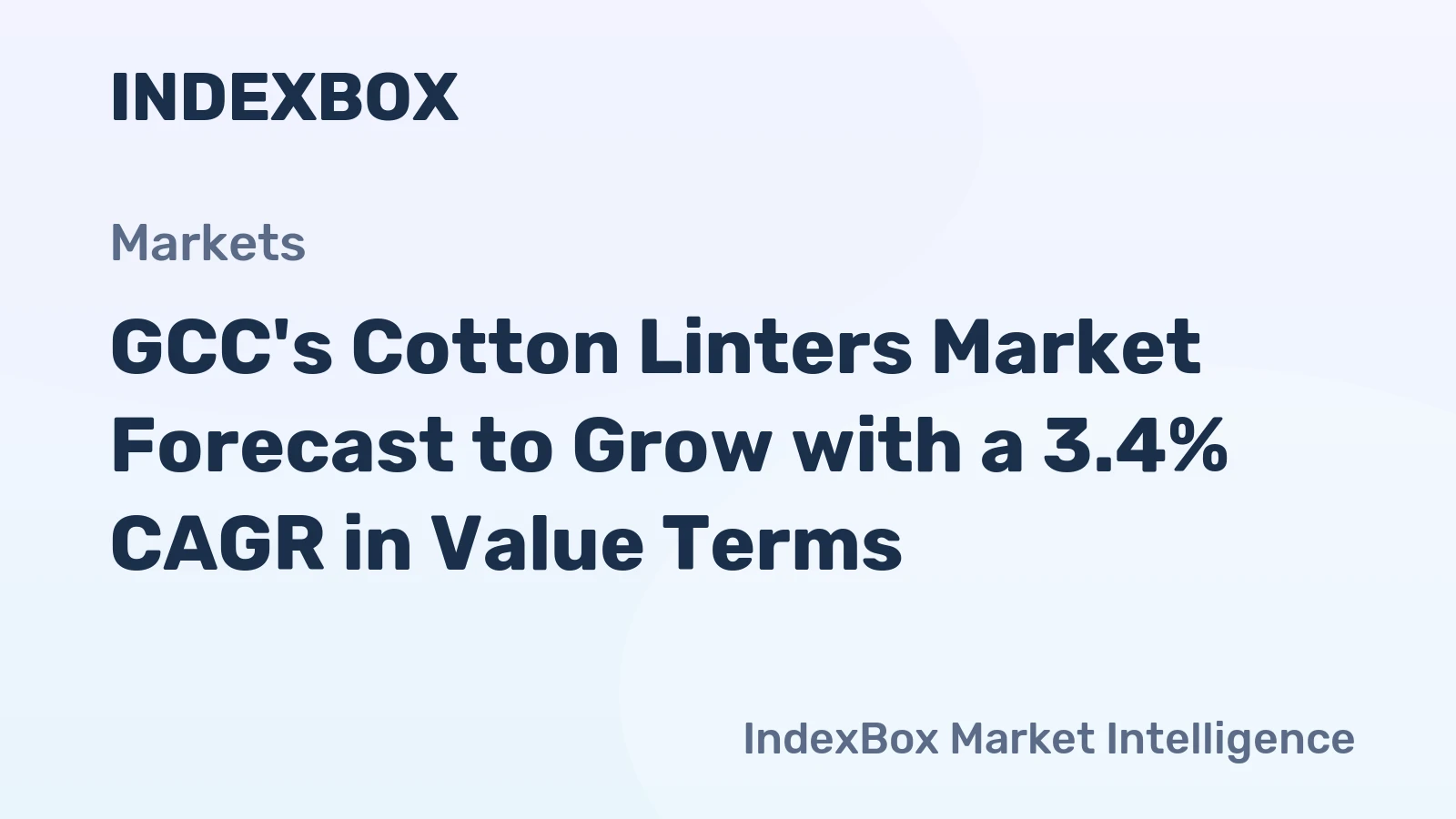 GCC's Cotton Linters Market Forecast to Grow with a 3.4% CAGR in Value Terms