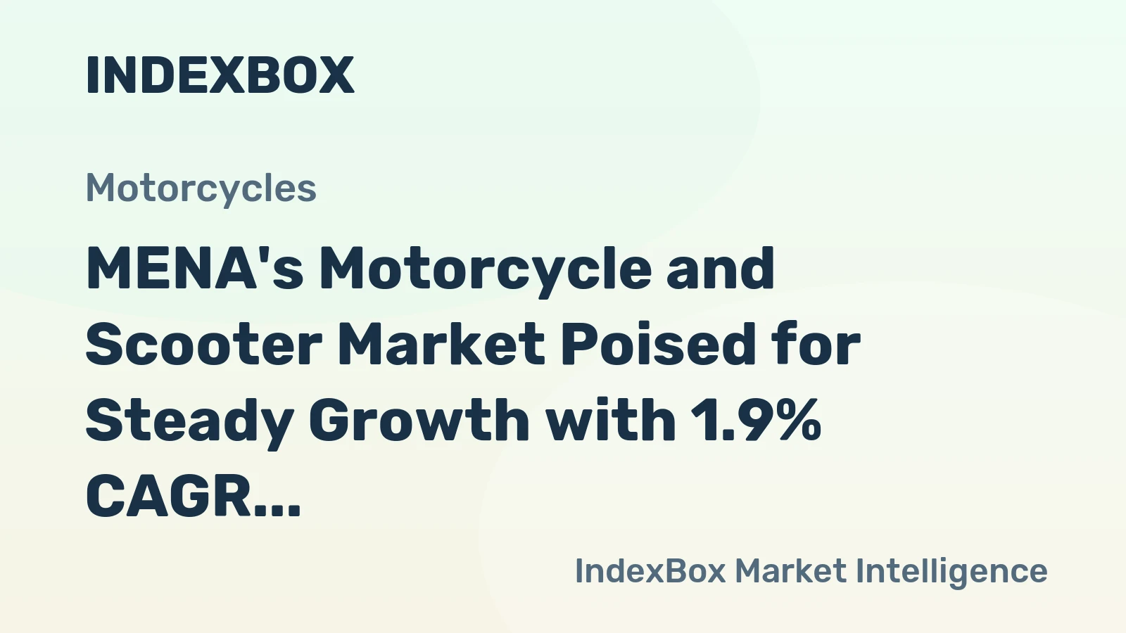 MENA's Motorcycle and Scooter Market Poised for Steady Growth with 1.9% CAGR in Value