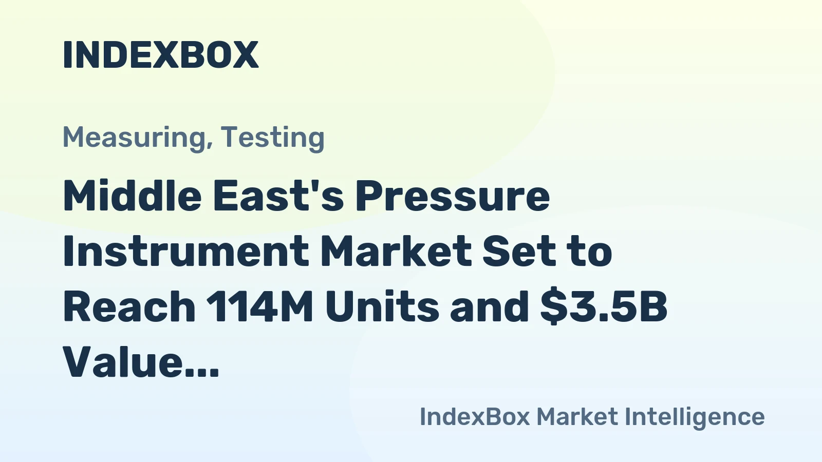 Middle East's Pressure Instrument Market Set to Reach 114M Units and $3.5B Value