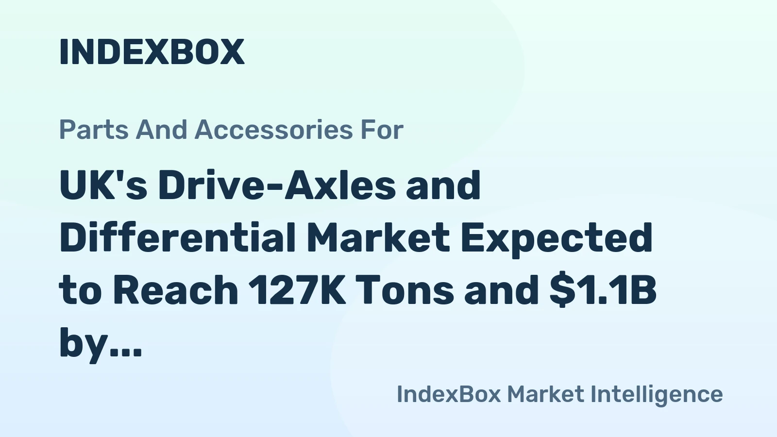 UK's Drive-Axles and Differential Market Expected to Reach 127K Tons and $1.1B by 2035