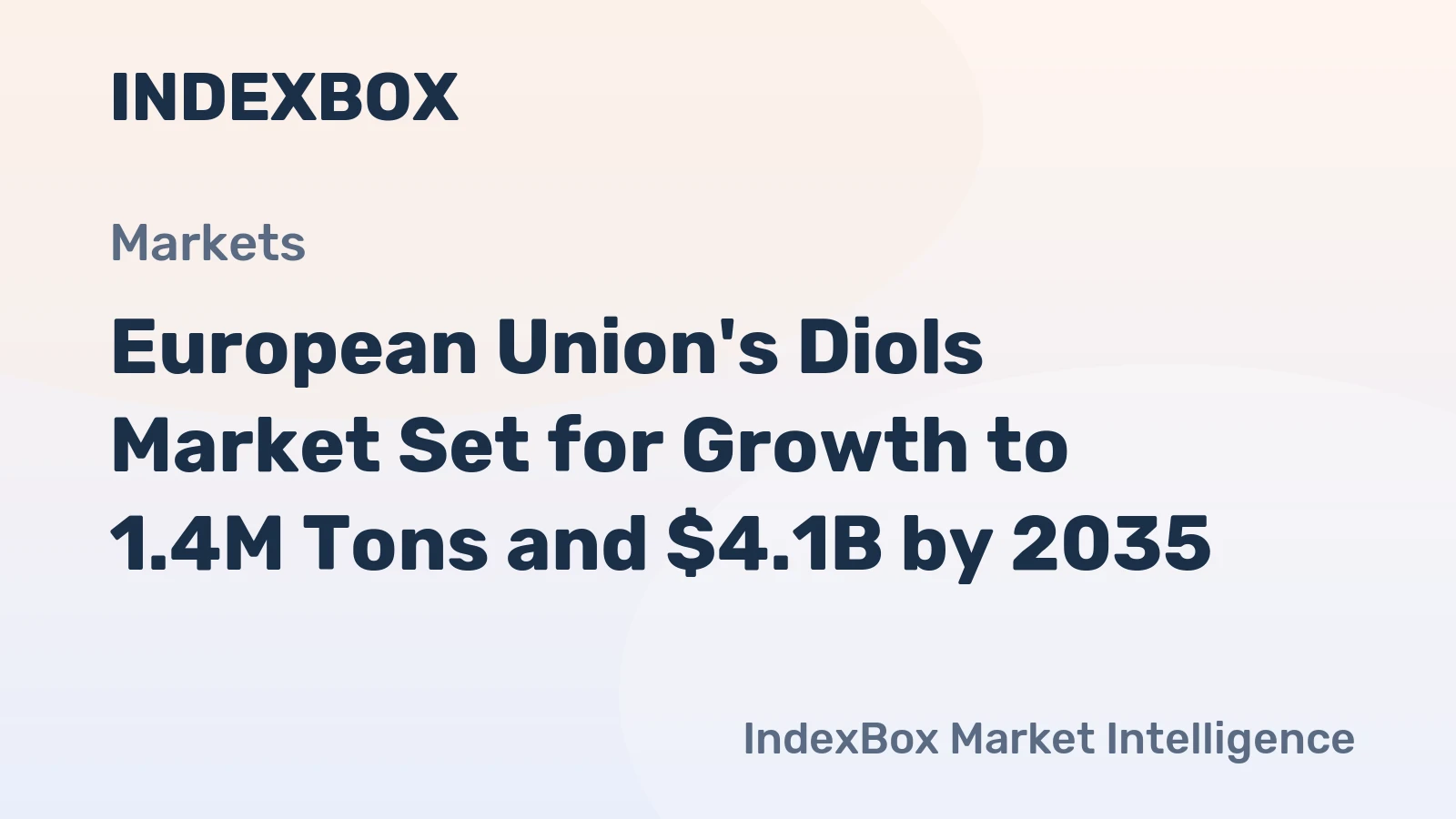 European Union's Diols Market Set for Growth to 1.4M Tons and $4.1B by 2035