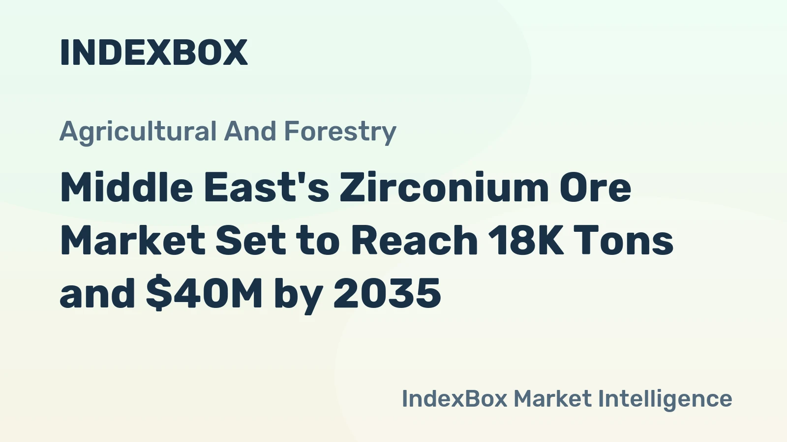 Middle East's Zirconium Ore Market Set to Reach 18K Tons and $40M by 2035
