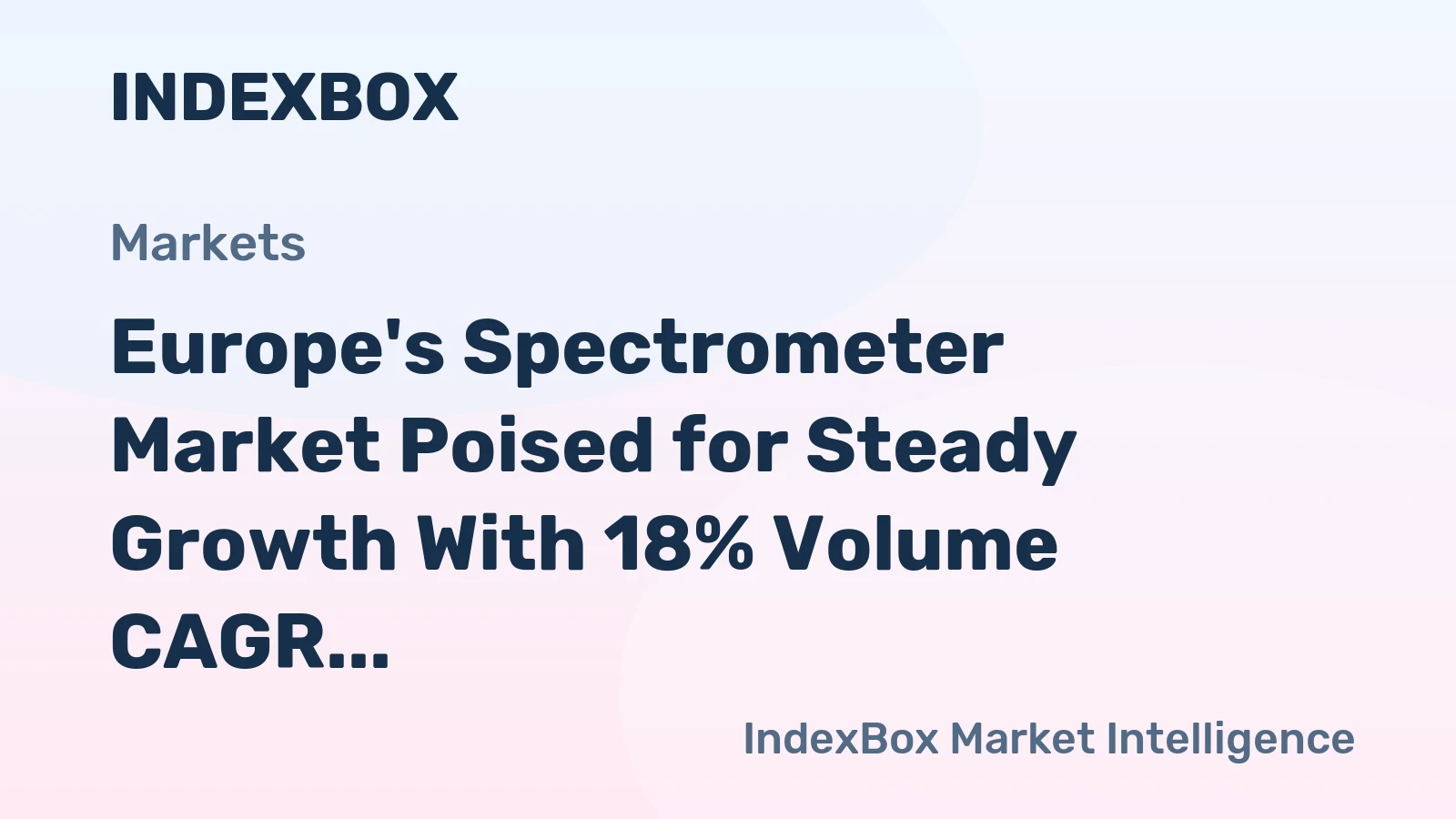 Europe's Spectrometer Market Poised for Steady Growth With 18% Volume CAGR Through 2035