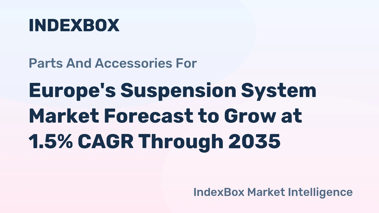 Europe's Suspension System Market Forecast to Grow at 1.5% CAGR Through 2035