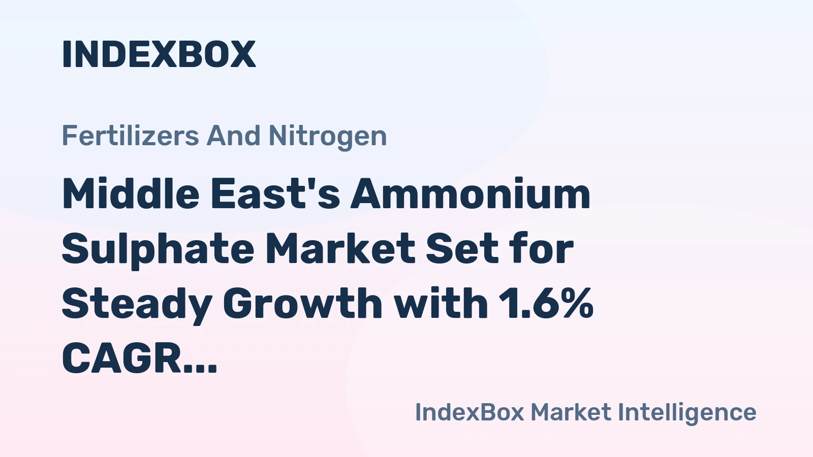 Middle East's Ammonium Sulphate Market Set for Steady Growth with 1.6% CAGR Through 2035