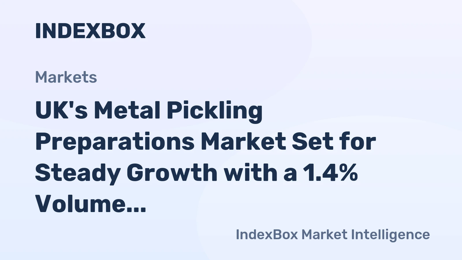 UK's Metal Pickling Preparations Market Set for Steady Growth with a 1.4% Volume CAGR Through 2035