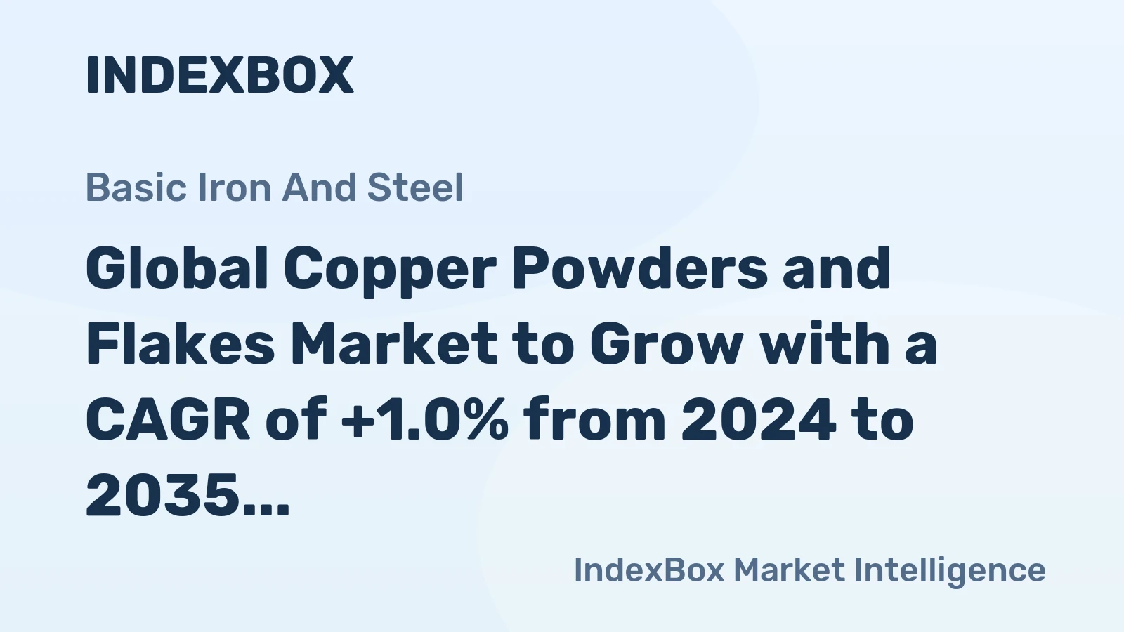 Global Copper Powders and Flakes Market to Grow with a CAGR of +1.0% from 2024 to 2035, Reaching 661K tons