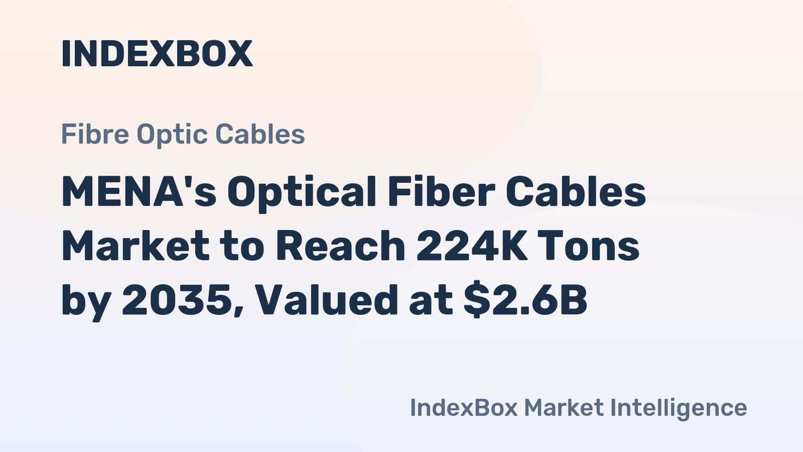 MENA's Optical Fiber Cables Market to Reach 224K Tons by 2035, Valued at $2.6B
