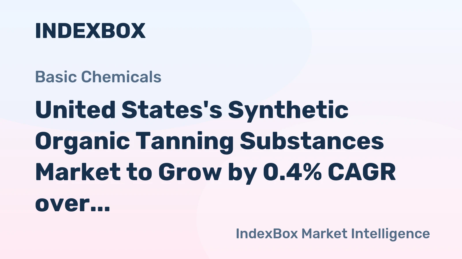 United States's Synthetic Organic Tanning Substances Market to Grow by 0.4% CAGR over 2024-2035