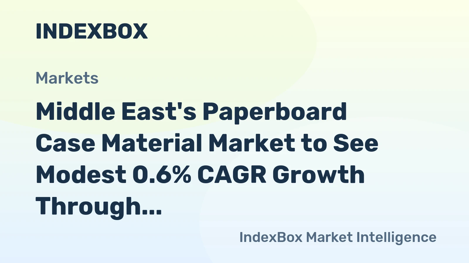 Middle East's Paperboard Case Material Market to See Modest 0.6% CAGR Growth Through 2035