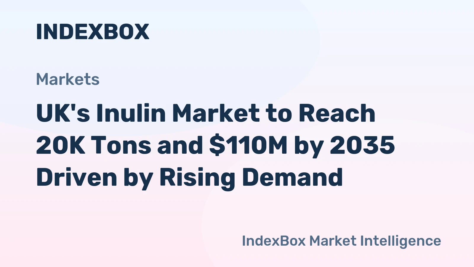 UK's Inulin Market to Reach 20K Tons and $110M by 2035 Driven by Rising Demand