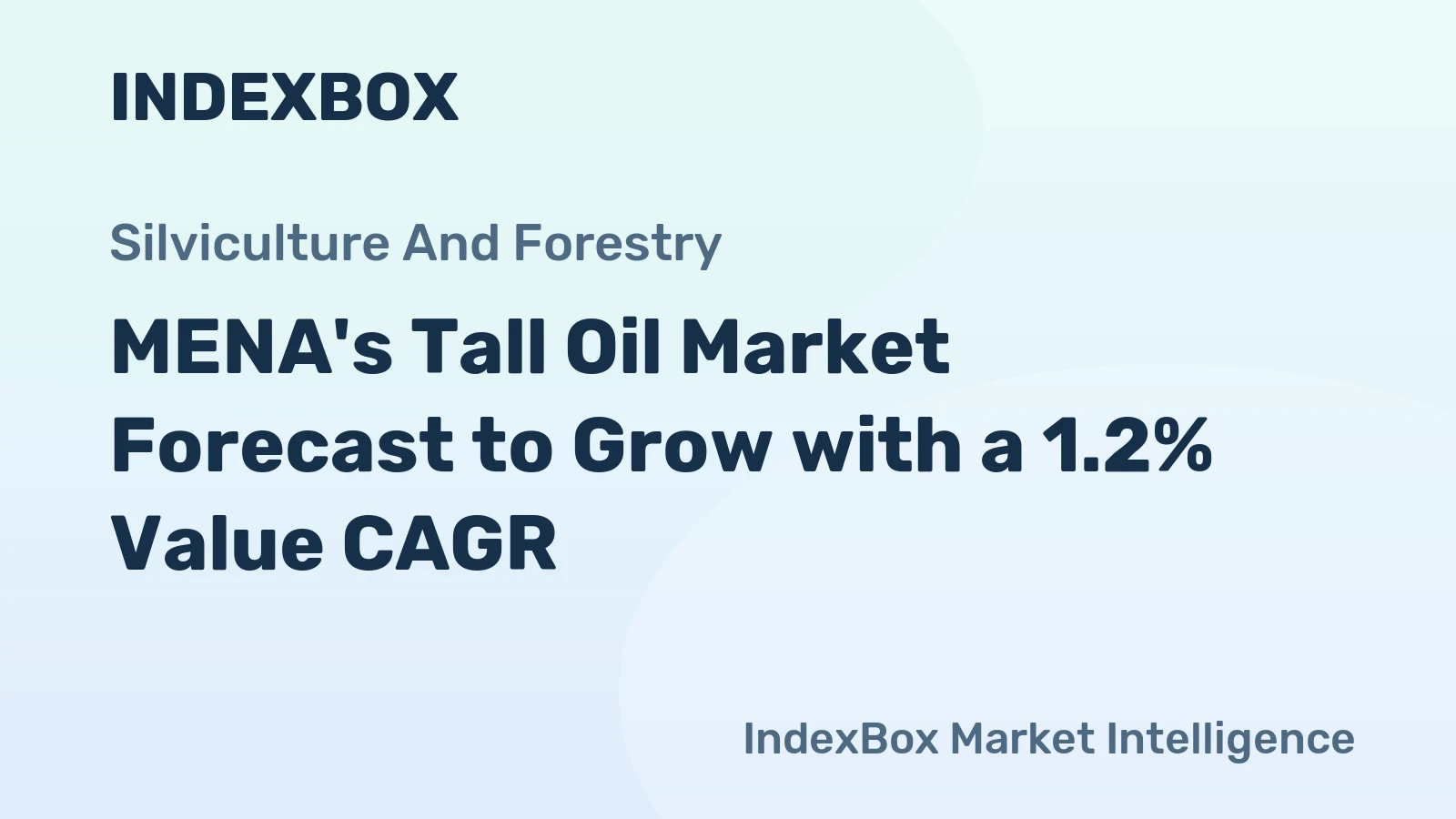 MENA's Tall Oil Market Forecast to Grow with a 1.2% Value CAGR