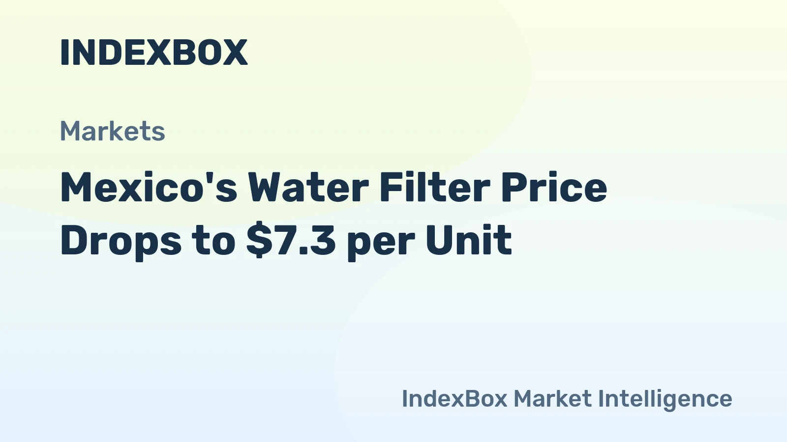 Mexico's Water Filter Price Drops to $7.3 per Unit