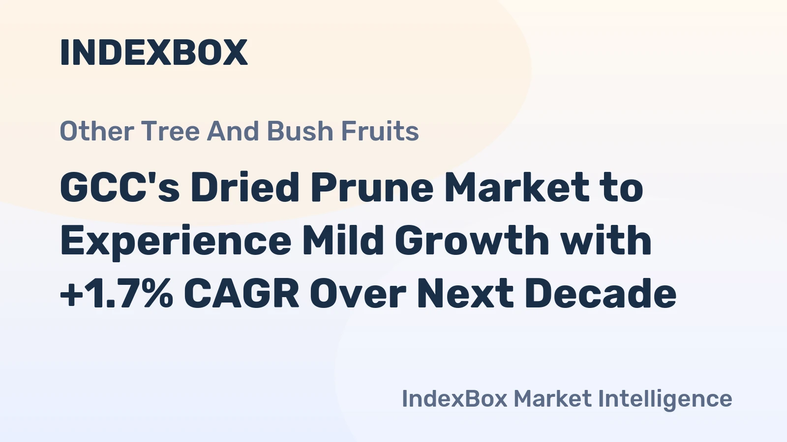 GCC's Dried Prune Market to Experience Mild Growth with +1.7% CAGR Over Next Decade
