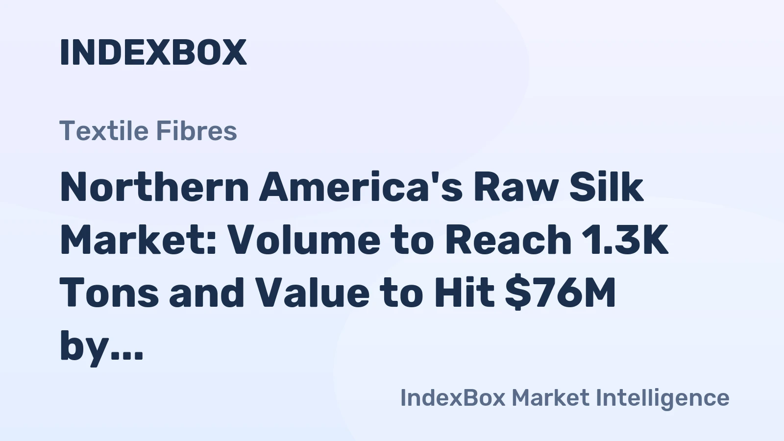 Northern America's Raw Silk Market: Volume to Reach 1.3K Tons and Value to Hit $76M by 2035