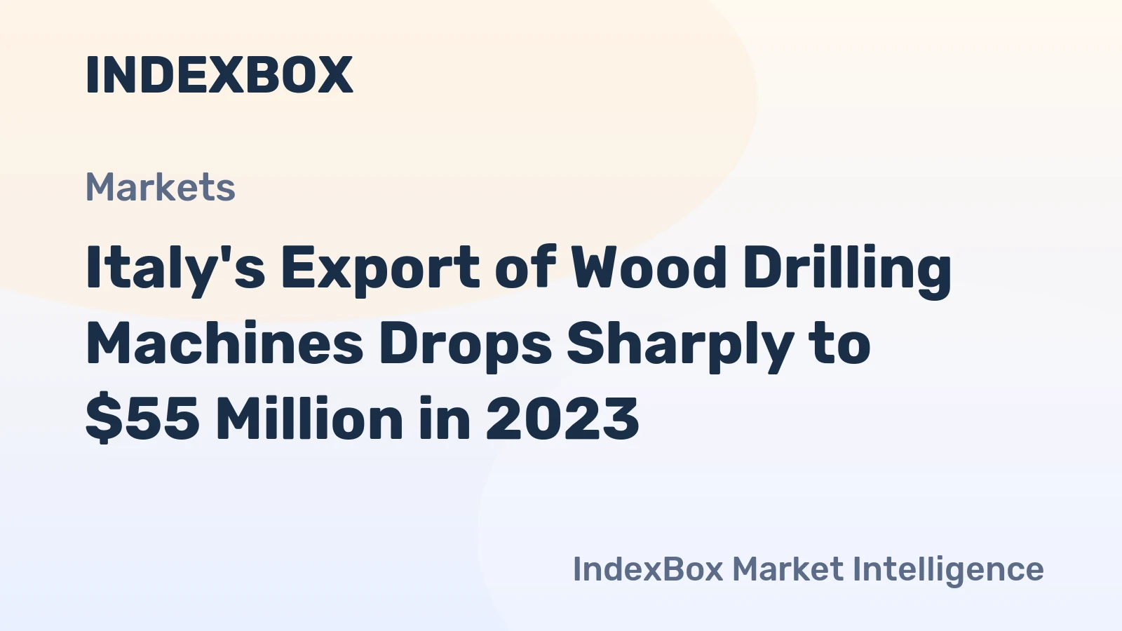 Italy's Export of Wood Drilling Machines Drops Sharply to $55 Million in 2023