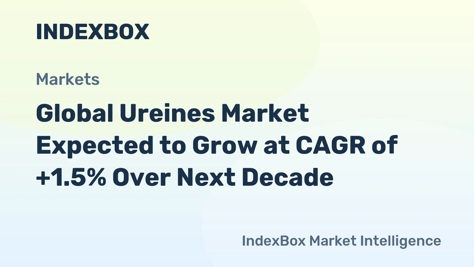 Global Ureines Market Expected to Grow at CAGR of +1.5% Over Next Decade