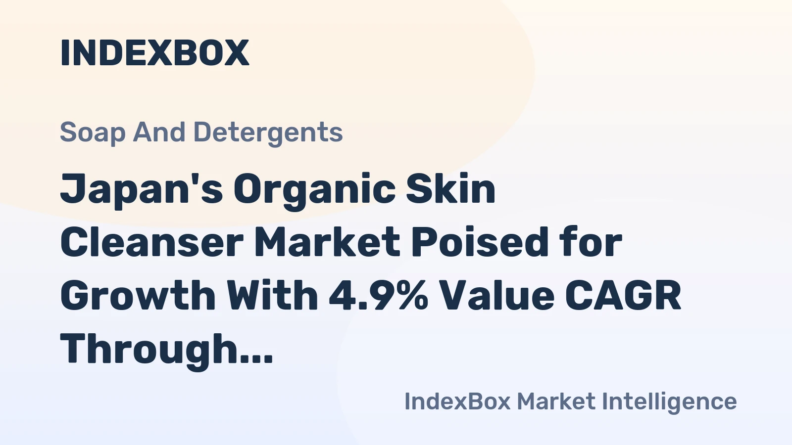 Japan's Organic Skin Cleanser Market Poised for Growth With 4.9% Value CAGR Through 2035