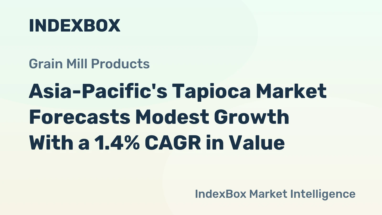Asia-Pacific's Tapioca Market Forecasts Modest Growth With a 1.4% CAGR in Value