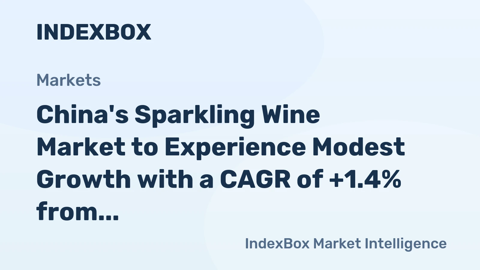 China's Sparkling Wine Market to Experience Modest Growth with a CAGR of +1.4% from 2024 to 2035