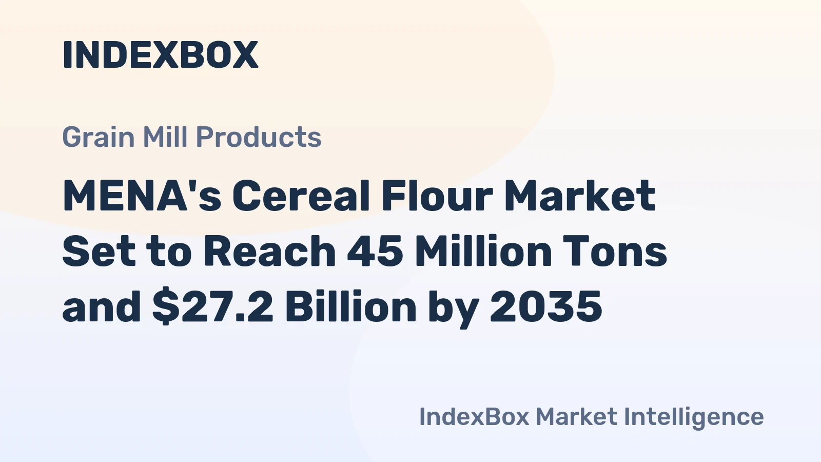 MENA's Cereal Flour Market Set to Reach 45 Million Tons and $27.2 Billion by 2035