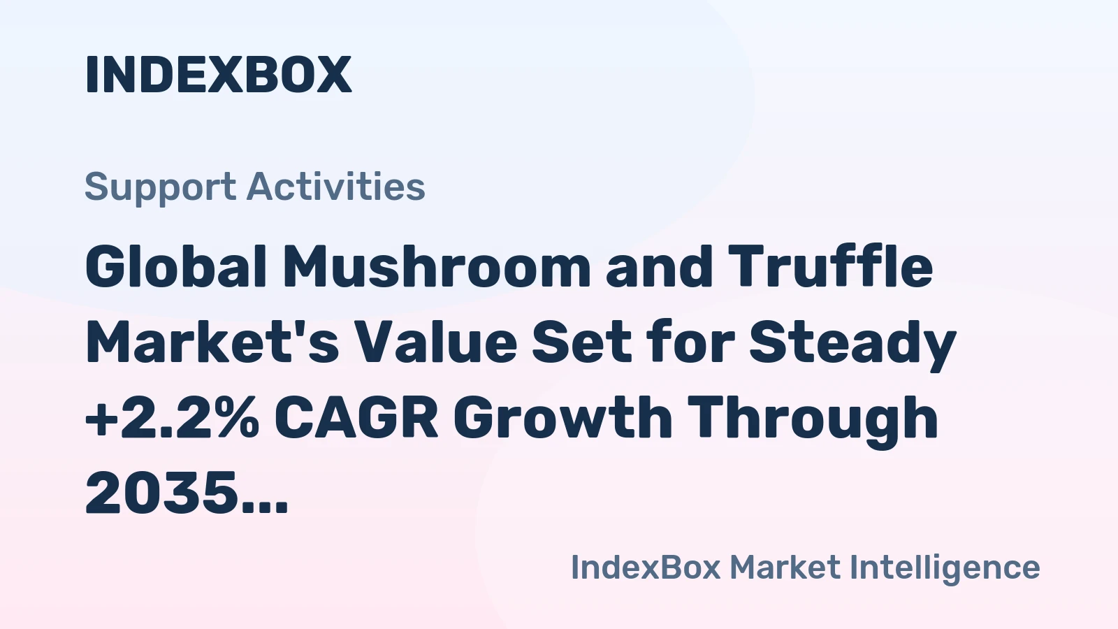 Global Mushroom and Truffle Market's Value Set for Steady +2.2% CAGR Growth Through 2035