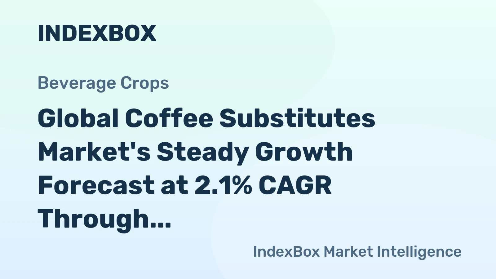 Global Coffee Substitutes Market's Steady Growth Forecast at 2.1% CAGR Through 2035