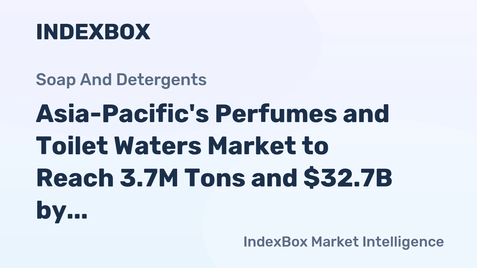 Asia-Pacific's Perfumes and Toilet Waters Market to Reach 3.7M Tons and $32.7B by 2035