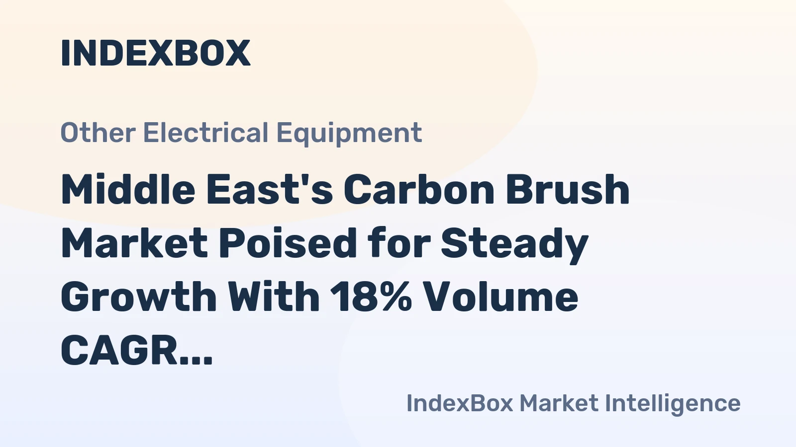 Middle East's Carbon Brush Market Poised for Steady Growth With 18% Volume CAGR Through 2035